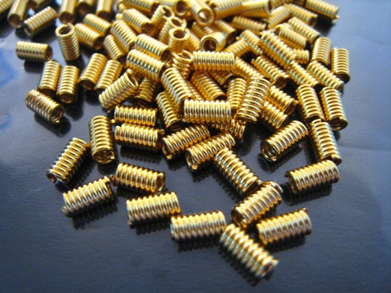 Finding 20 Pcs Gold Helix Shaped Spring Coil Round Tube | Etsy