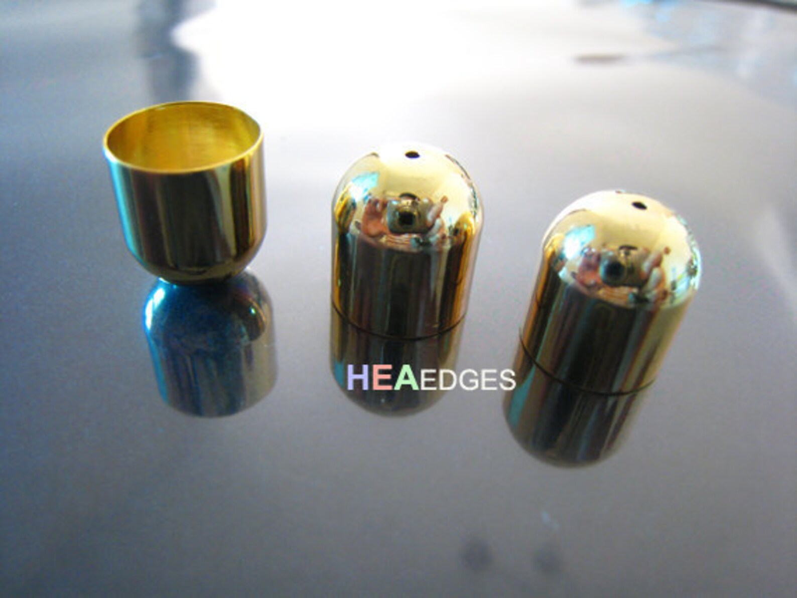 4pcs Gold End Caps 11mm Findings Gold Plated Large Leather | Etsy