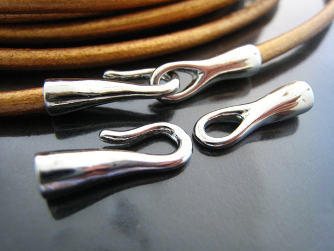 Finding - 2 Sets Silver End Cap S Hook Toggle Clasp Clousure Fastener ...