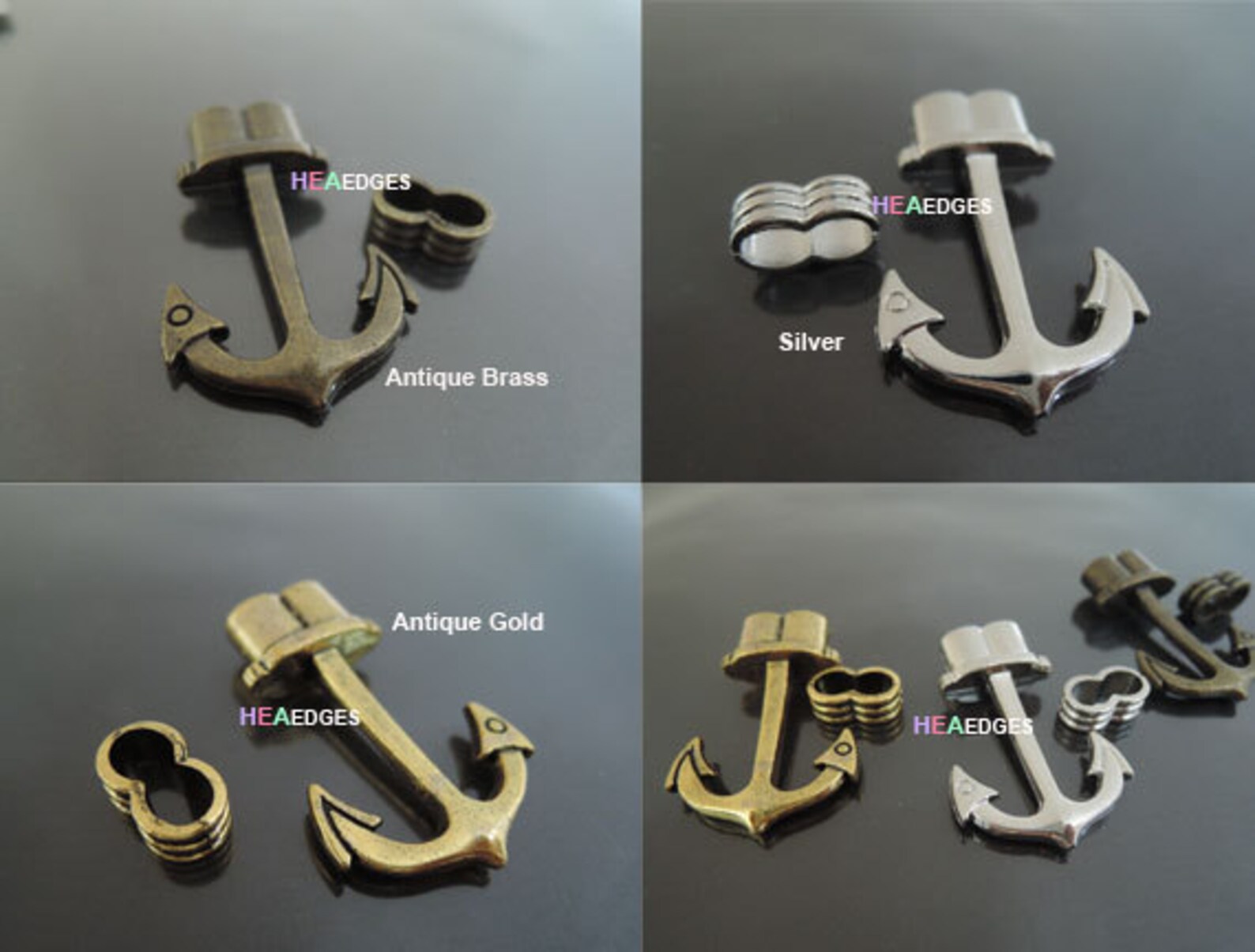 1 Set Anchor Clasp Finding Anchor Hook Toggle Clasp Clousure - Etsy