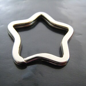 Finding 2 Pcs Silver Large Flower Star Shape Split Key Ring 32mm - Etsy