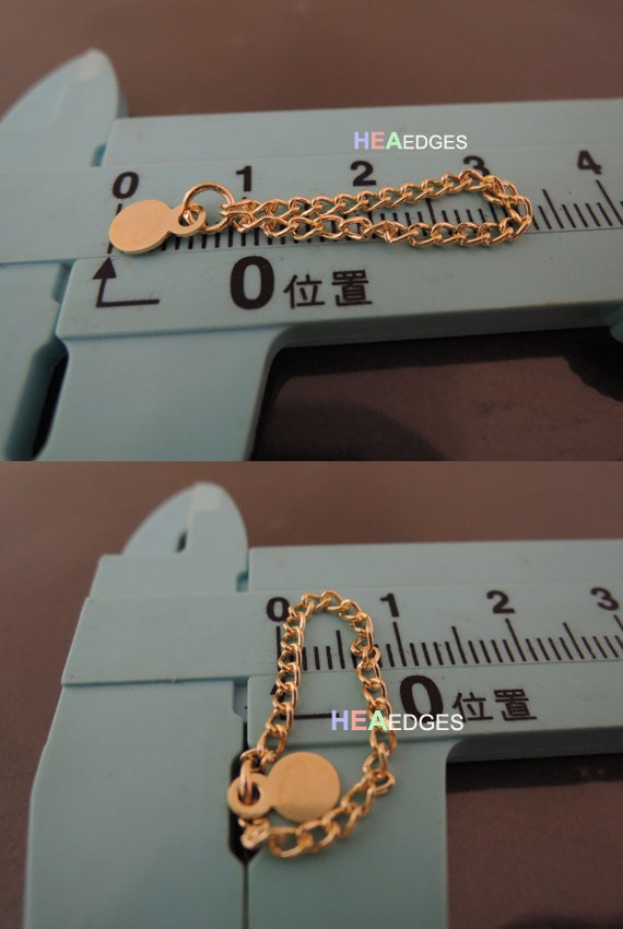 Finding 6 pcs Gold Little Chain with Small Circle Charm for | Etsy