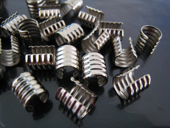 Finding 6 Pcs Silver Plated Small Adjustable Crimp Round | Etsy