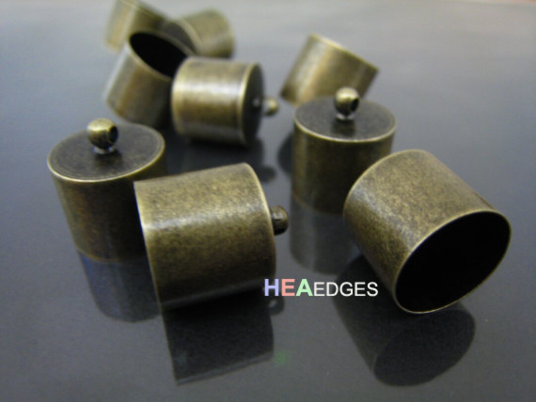 6pcs Antique Brass End Caps 13mm - Antique Brass Findings Very Large ...