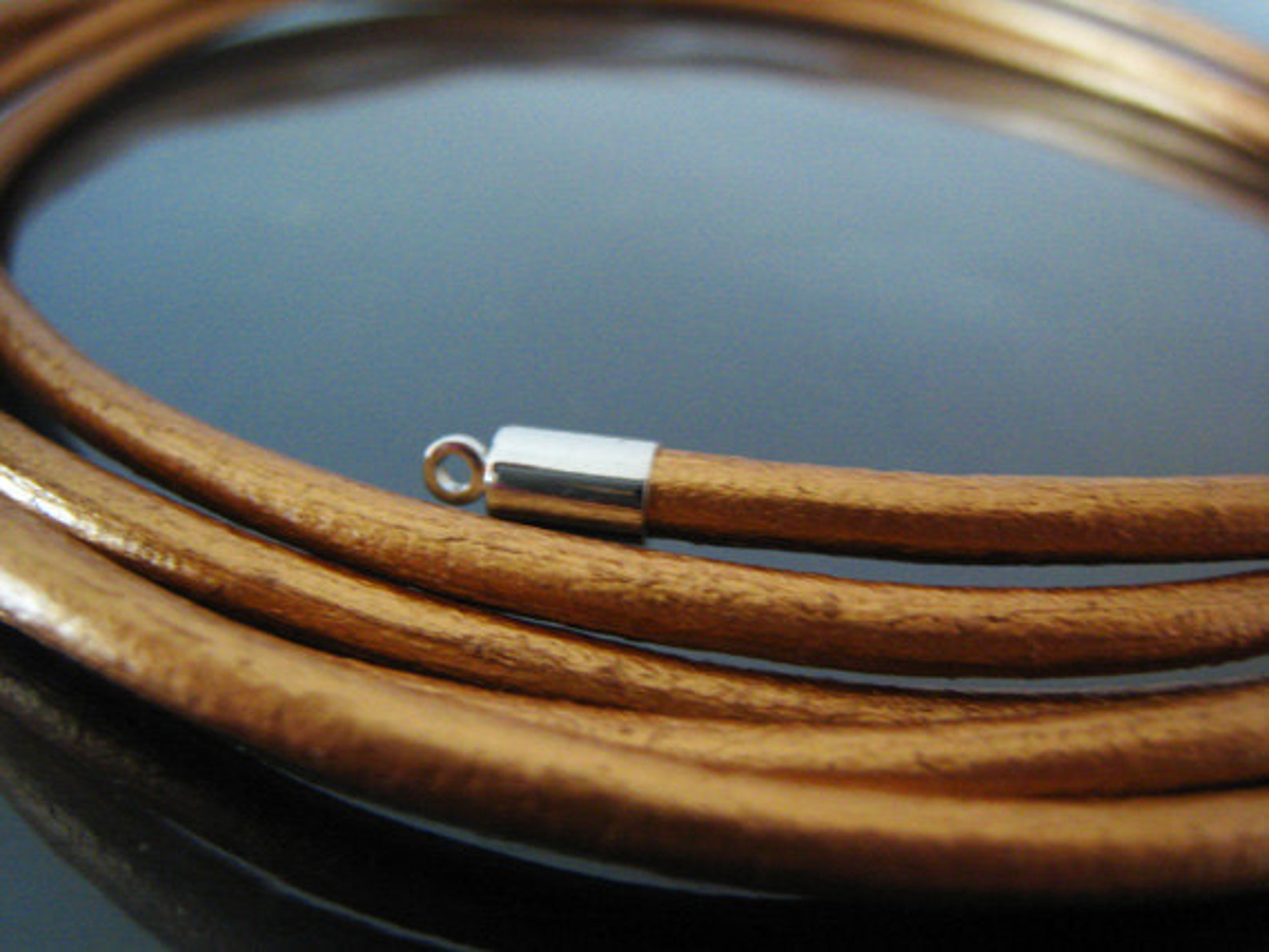 1 Yard of 3mm Metallic Copper Round Leather Cord - Etsy