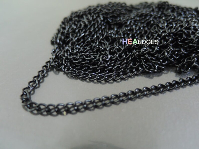 Black Chain 1 Yard Finding Black Little Curb Chain of - Etsy