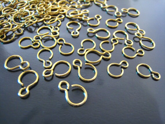 Finding 20 Pcs Gold Calabash Eight 8 Shaped Open Jump Rings | Etsy