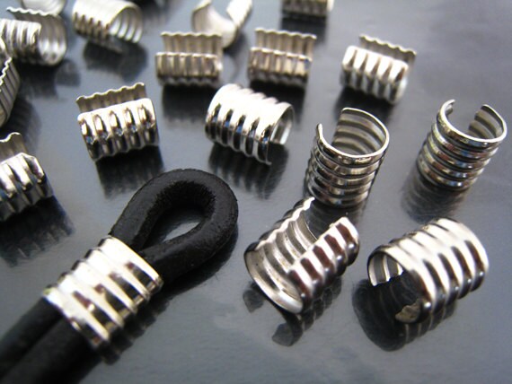 Finding 6 Pcs Silver Plated Small Adjustable Crimp Round | Etsy