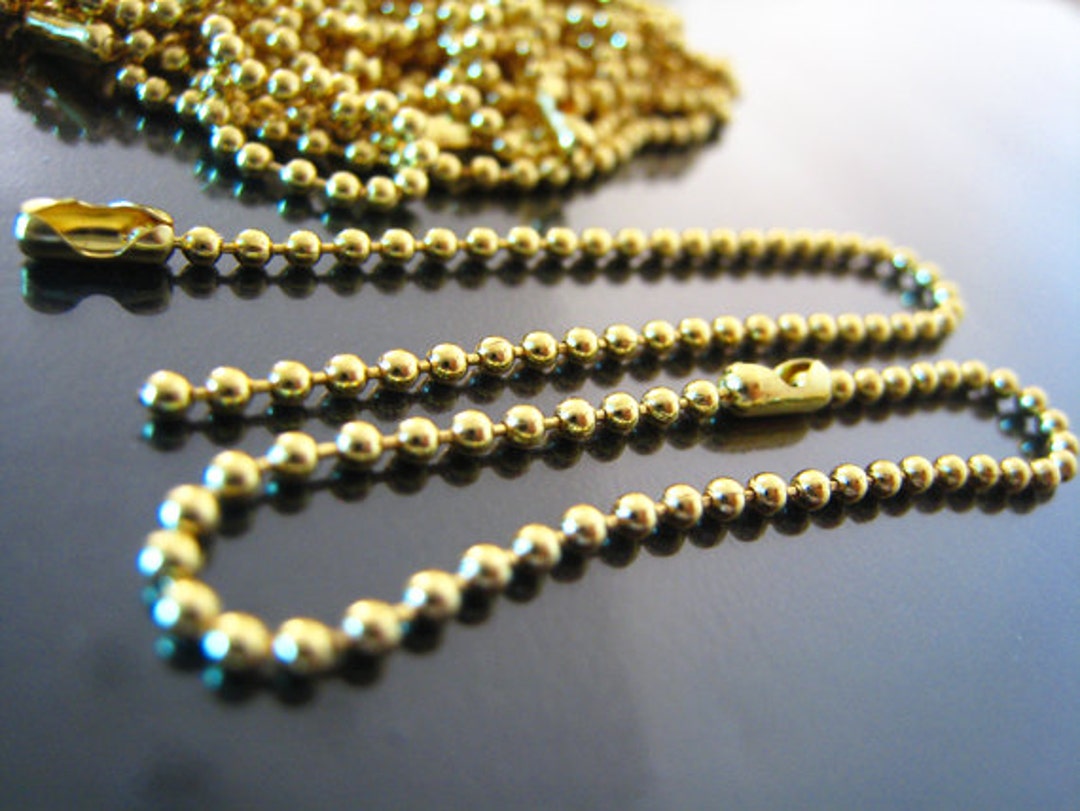 Finding 6 Pcs Gold Small Ball Chains Link With Connector for - Etsy