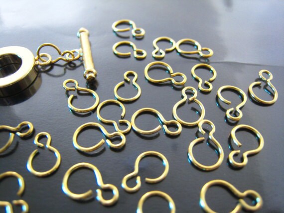 Finding 20 Pcs Gold Calabash Eight 8 Shaped Open Jump Rings | Etsy