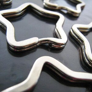 Finding 2 Pcs Silver Large Flower Star Shape Split Key Ring 32mm - Etsy