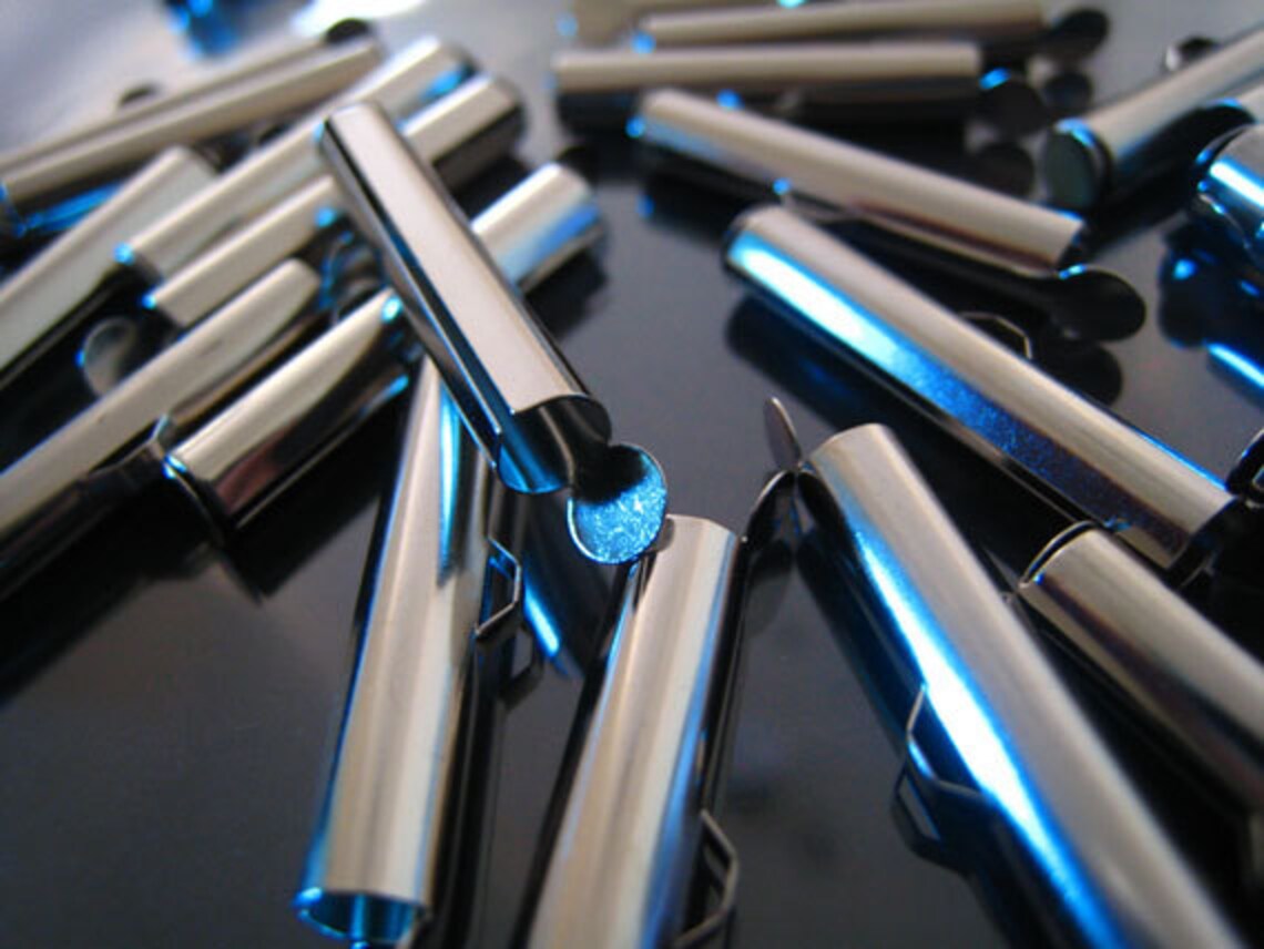 Metal Tube Crimp Connector 10pcs Finding Silver Round Tone - Etsy