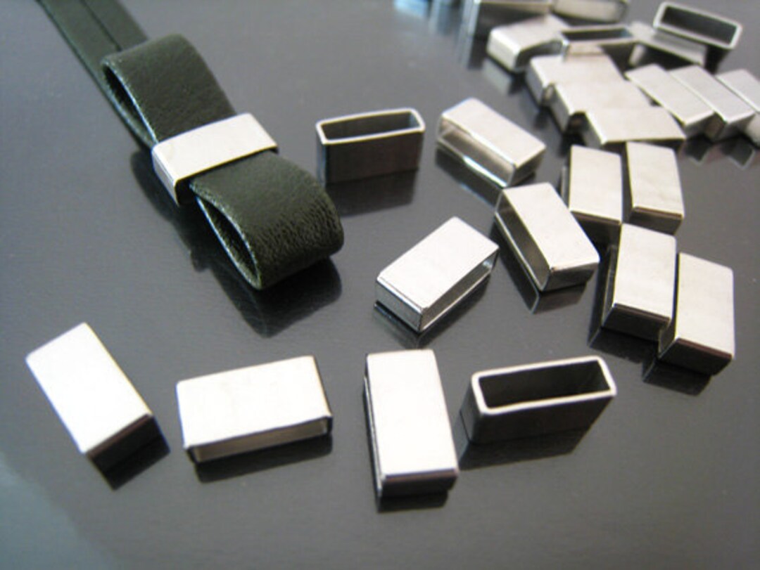 Finding - 10 Pcs Silver Straight Flat Rectangular Tubes 5mm X 10mm X ...