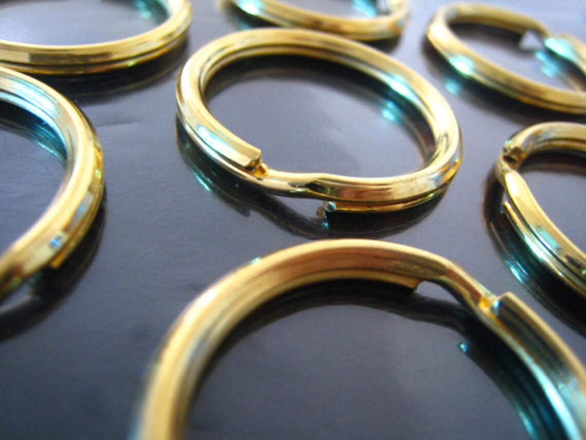 Finding 2 Pcs Gold Large Round Circle Shape Split Key Ring - Etsy