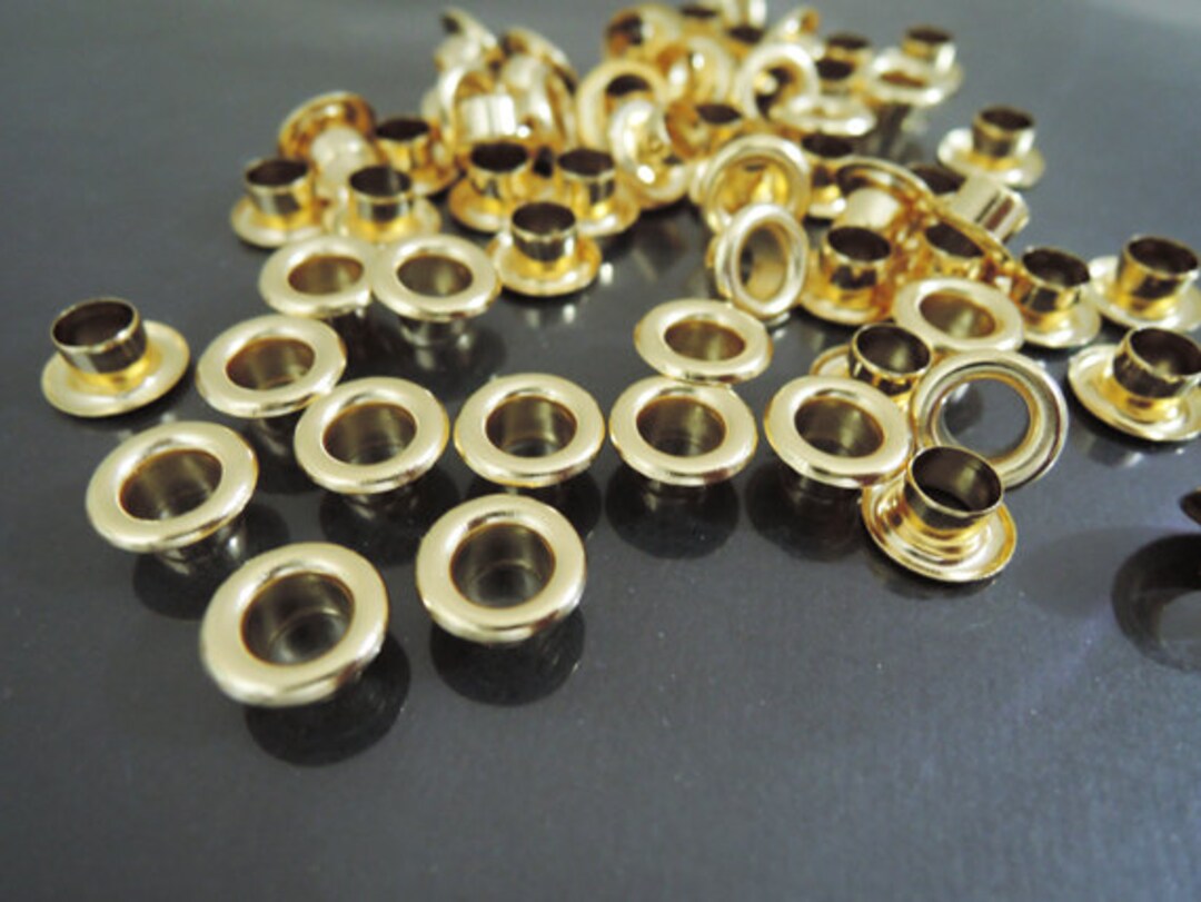 Finding - 20 Pcs Gold Round Shaped Eyelet ( 9.5mm X 5mm With Hole ...