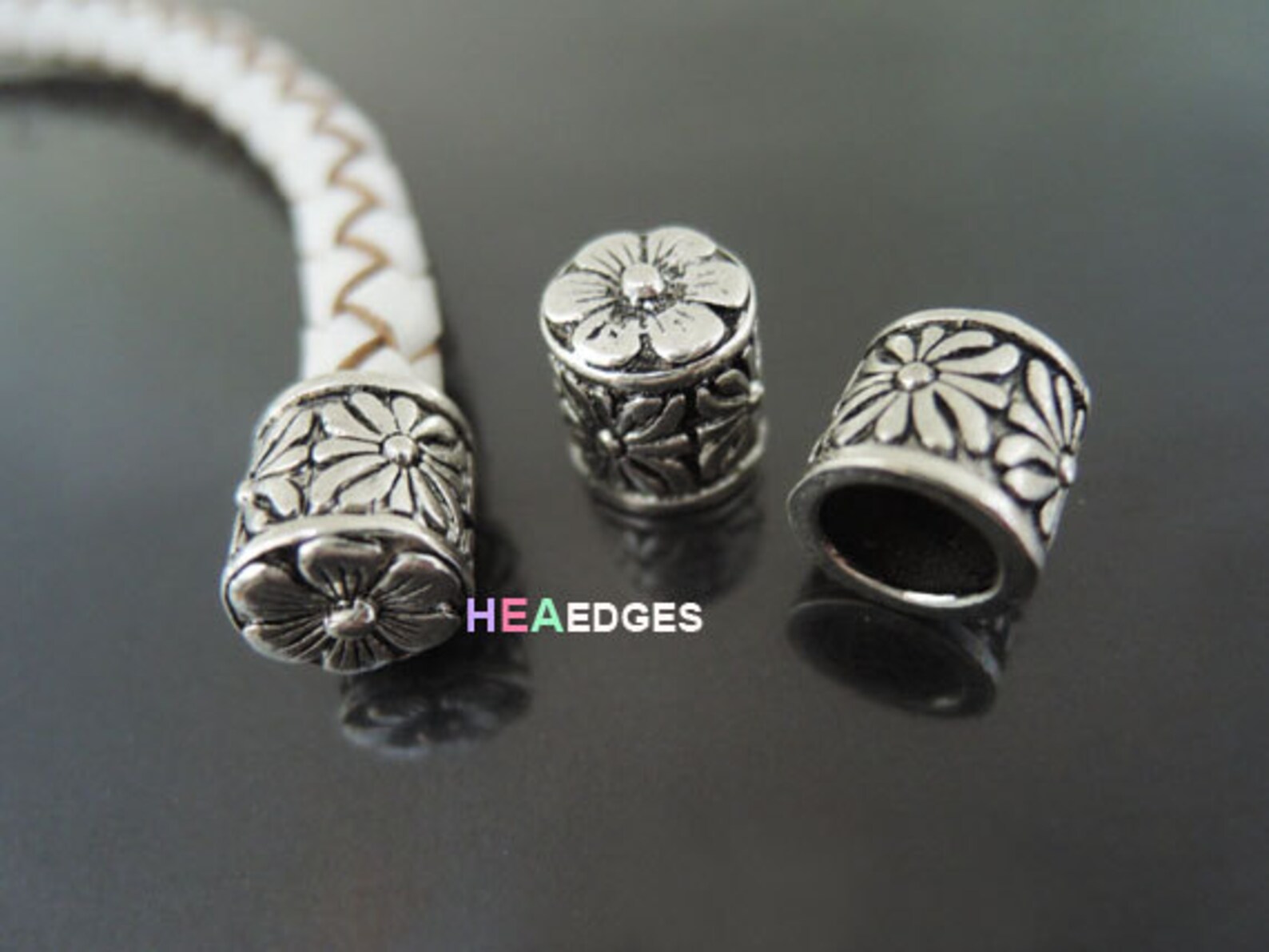 Silver End Cap Without Loop and Hole 6.5mm 6pcs Antique - Etsy