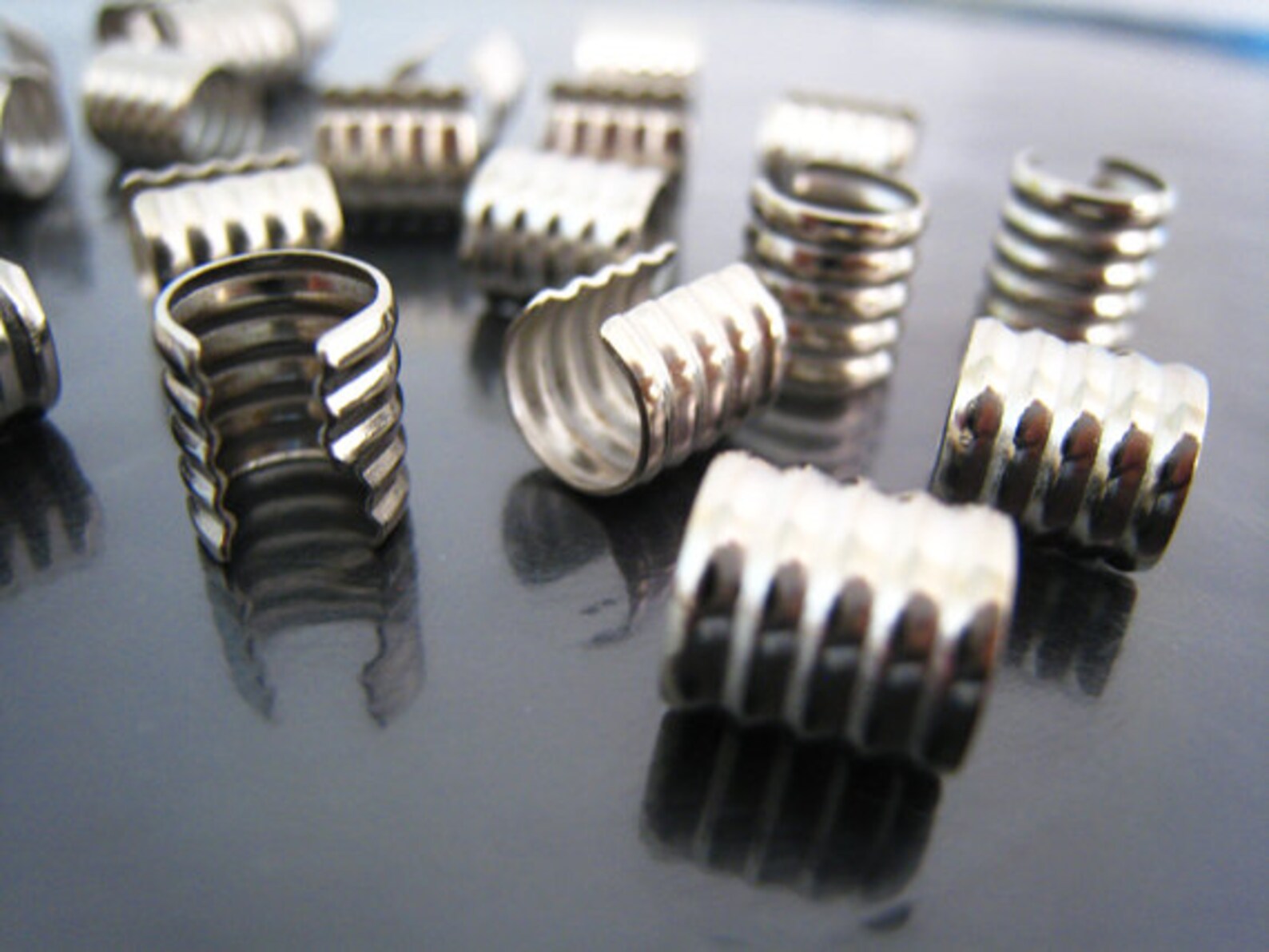 Finding 6 Pcs Silver Plated Small Adjustable Crimp Round - Etsy