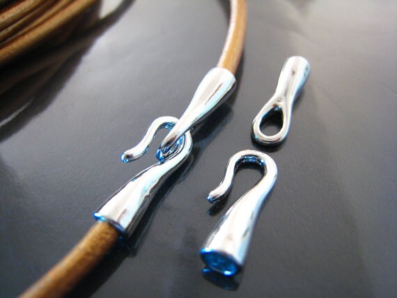 Finding 2 Sets Silver End Cap S Hook Toggle Clasp Clousure | Etsy