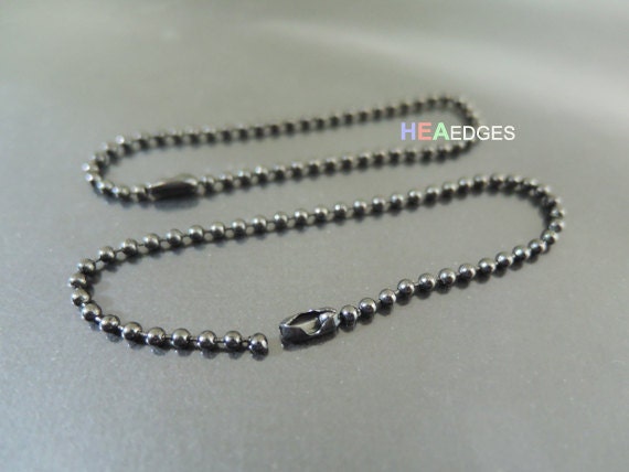 Ball Chain Keychain 140mm - 10pcs Finding Black Small Ball Chains Link ...
