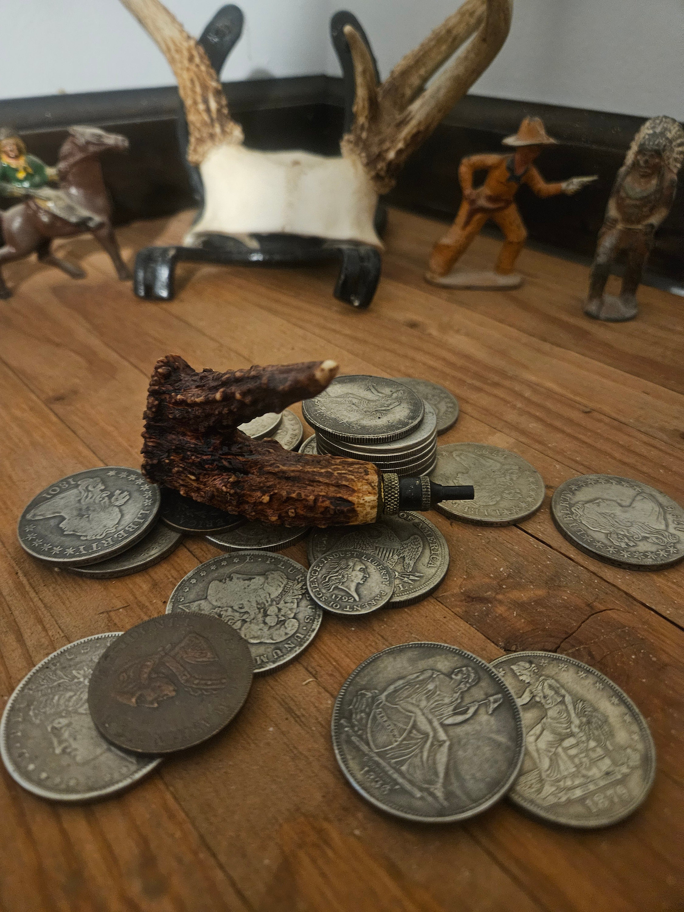 1890 Indian Head Penny Flintlock Pan Charger Deer Antler - Etsy