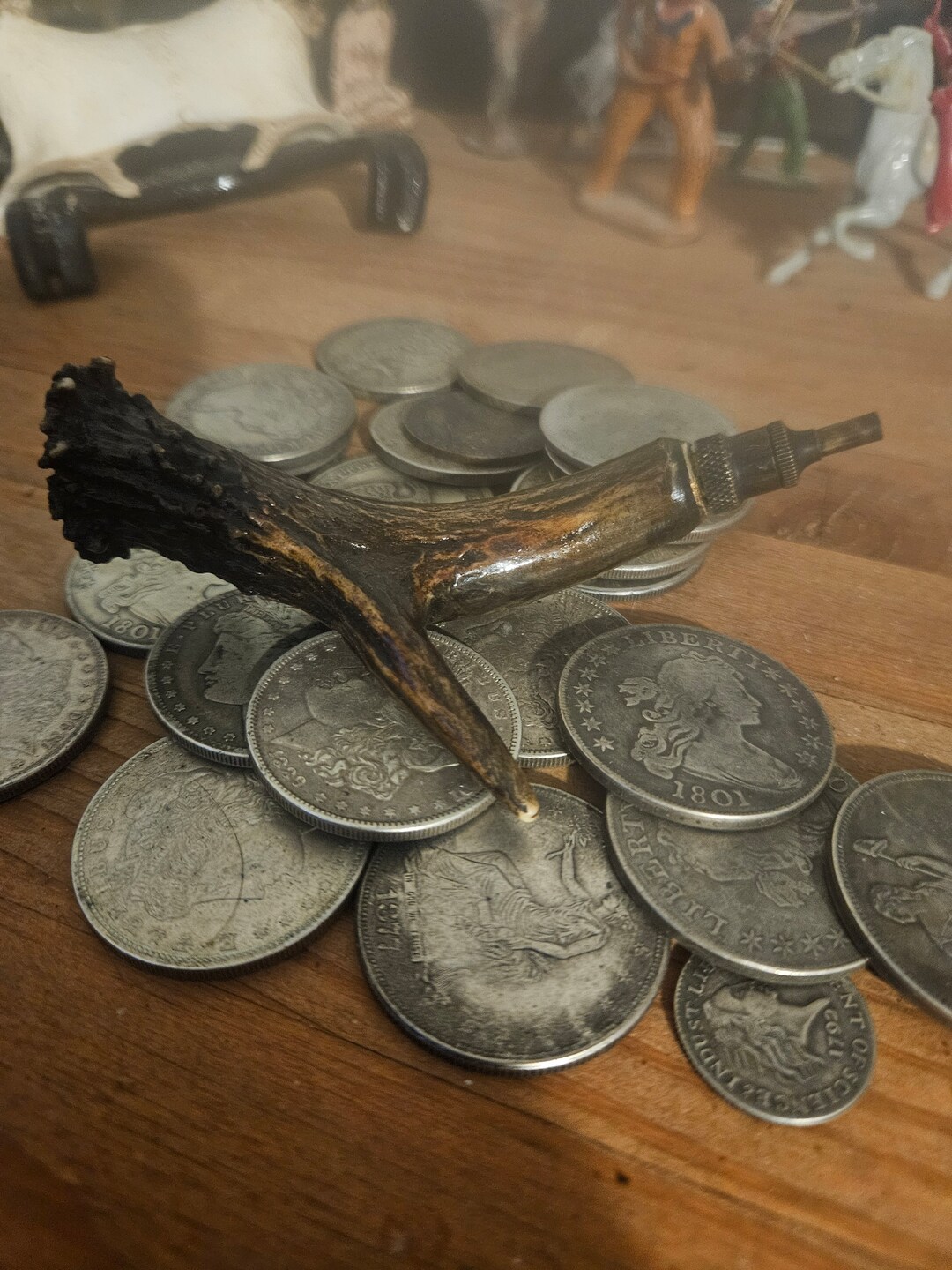 Antler Flintlock Pan Charger With 1857 Flying Eagle Cent in Base - Etsy