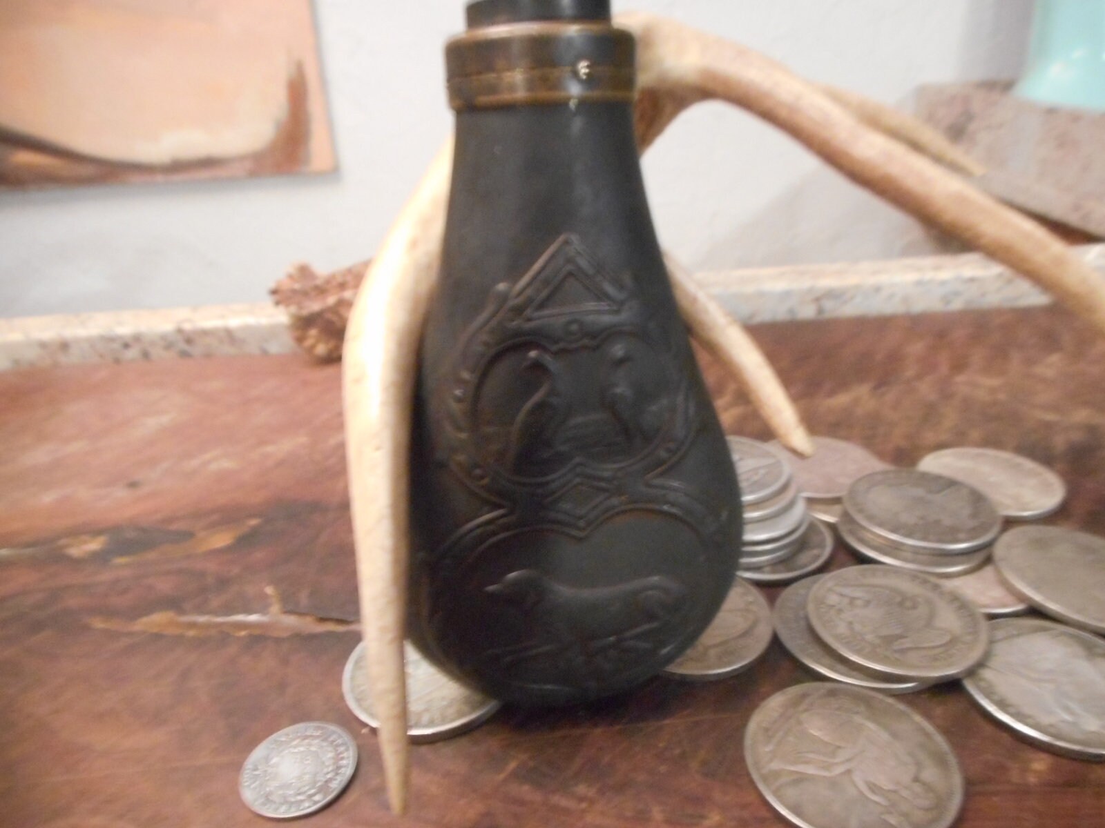 Vintage Powder Flask - Etsy