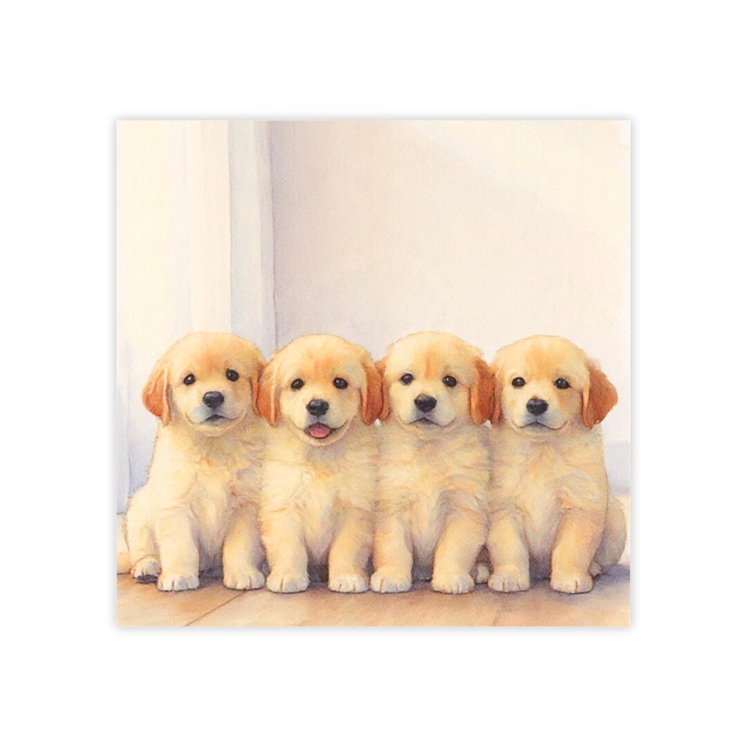 Golden Retriever Puppies Post-it® Note Pads | Cute Dog Sticky Notes - Etsy