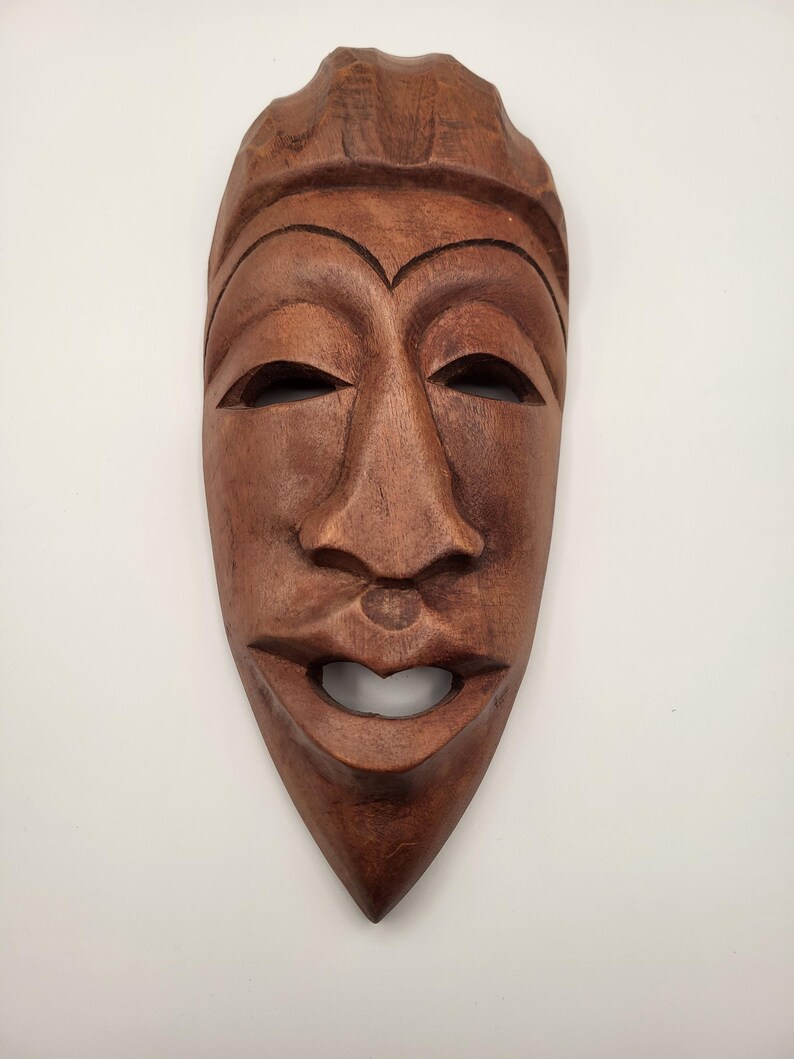 Vintage Haitian Hand Carved Wood Mask - Etsy