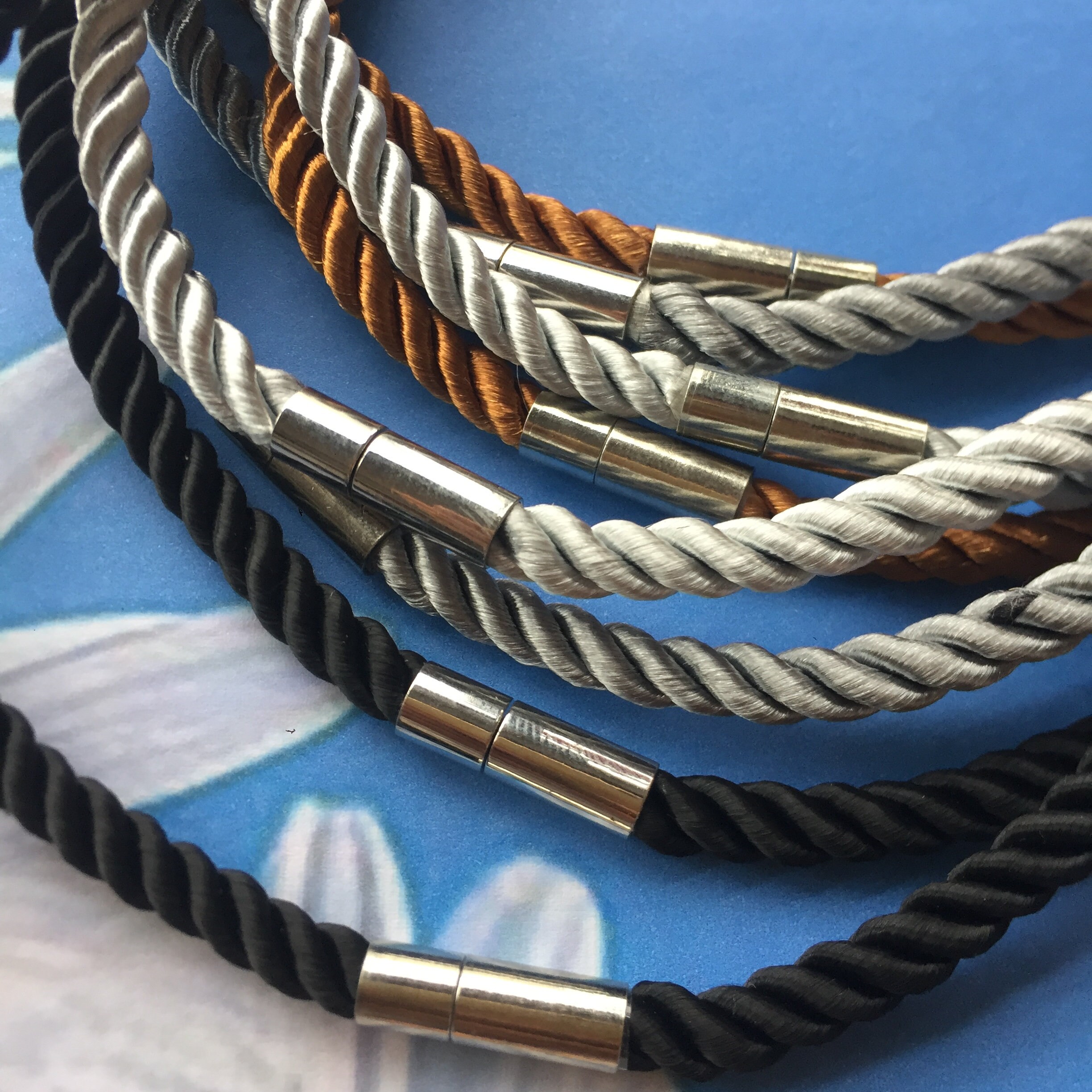 1pcs 8 Inch 5mm Rope Bracelet Cords With Push-in Clasps - Etsy