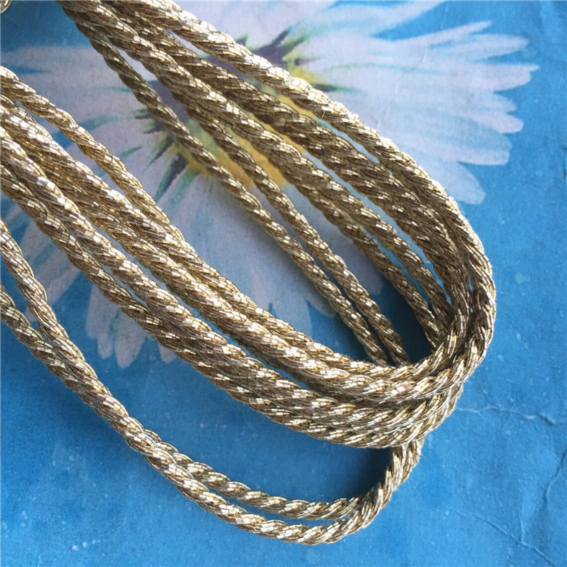 High quality 10 yards 2.5mm Gold twist cords/rope | Etsy