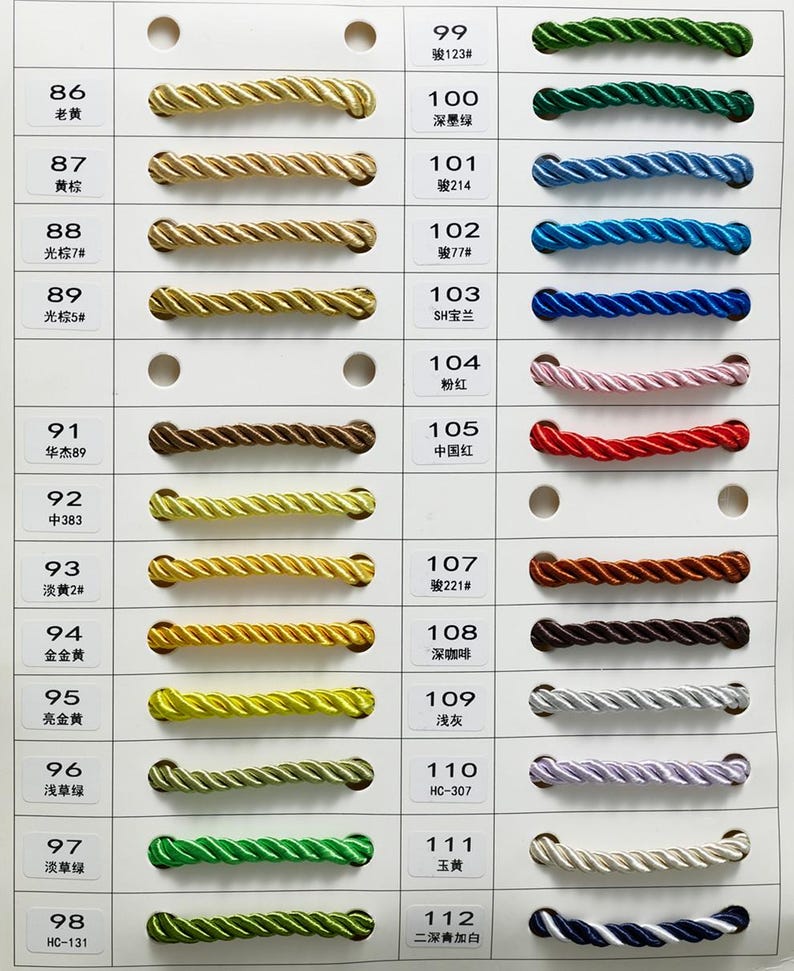 High Quality 3pcs 5mm 24 Colors for Your Choose 15-25 Inch Twist Rope ...