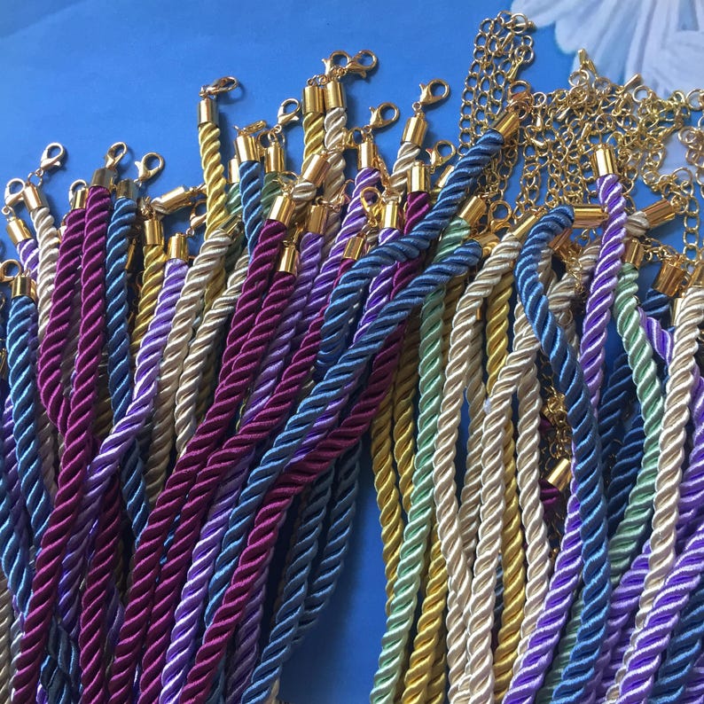 High Quality 3pcs 5mm 24 Colors for Your Choose 15-25 Inch Twist Rope ...