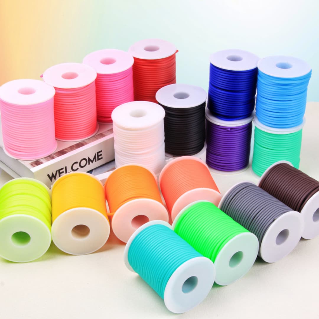 High Quality 25 Meters 3mm Thickness Silicone Tube Rubber Round Cords ...