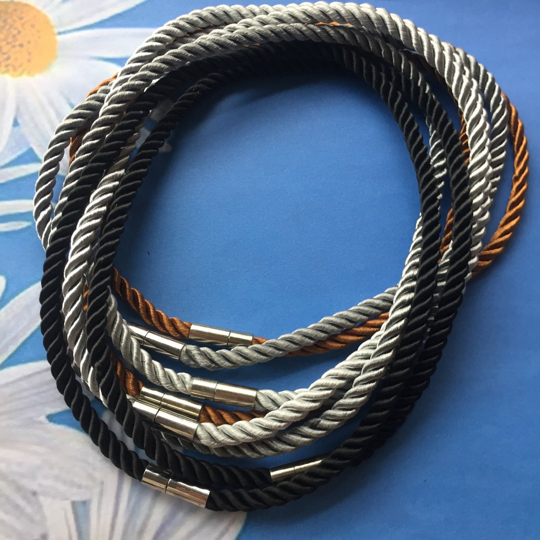 1pcs 8 Inch 5mm Rope Bracelet Cords With Push-in Clasps - Etsy