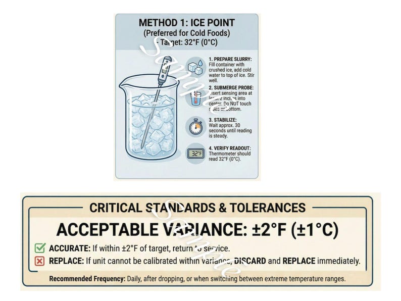 Thermometer Calibration Guide Poster | Kitchen Food Safety Compliance ...