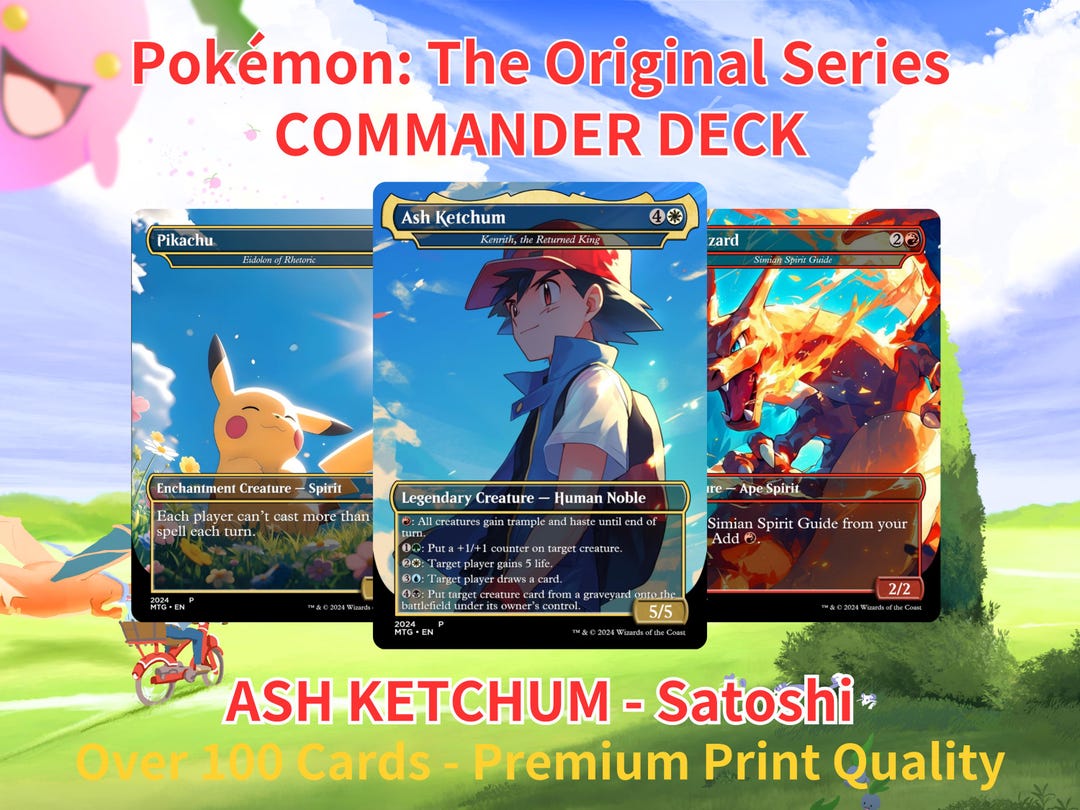 Custom Pokémon Commander Deck • Ash Ketchum as Kenrith, the Returned ...