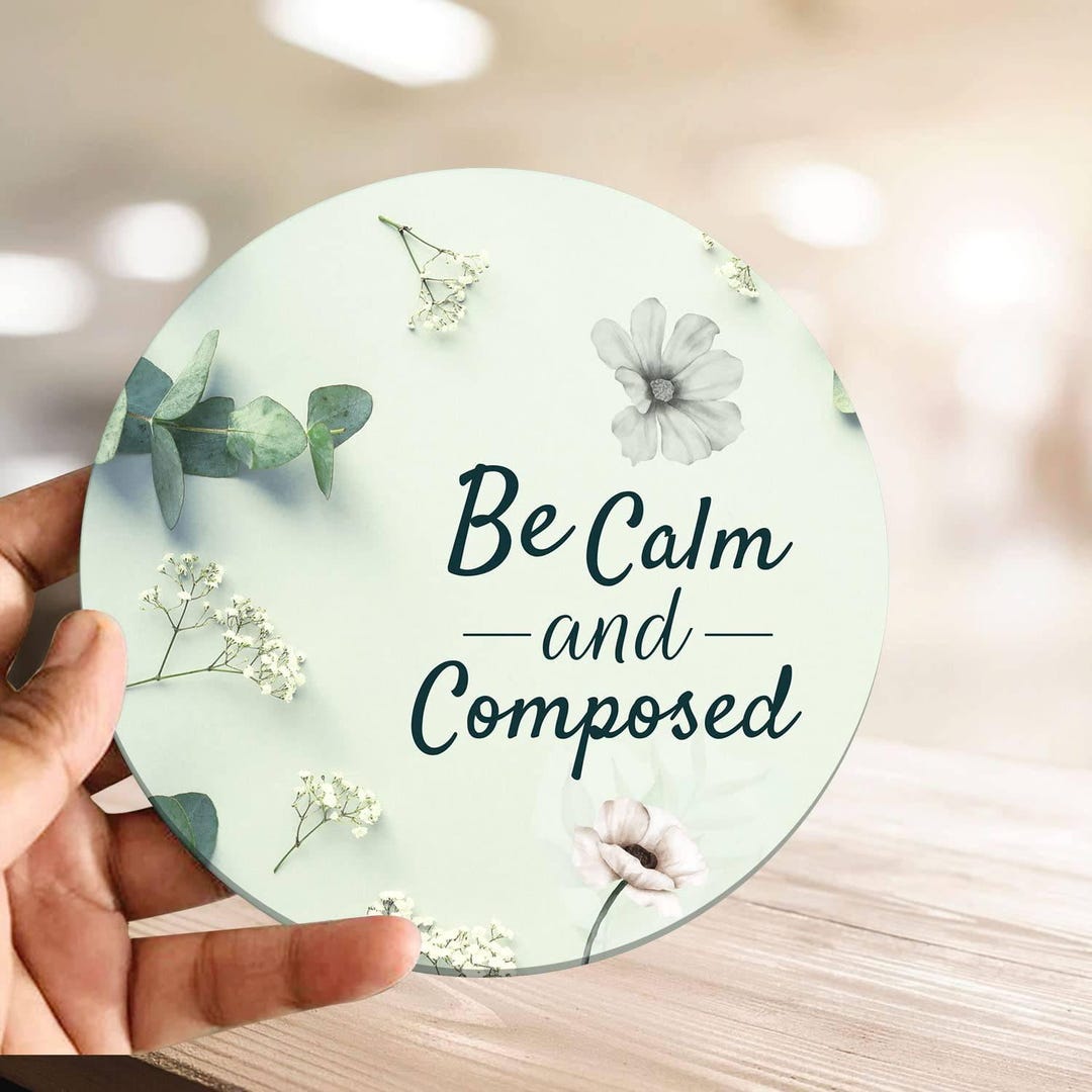Be Calm Composed Wooden Desk Decor | Motivational Quote Table Showpiece ...