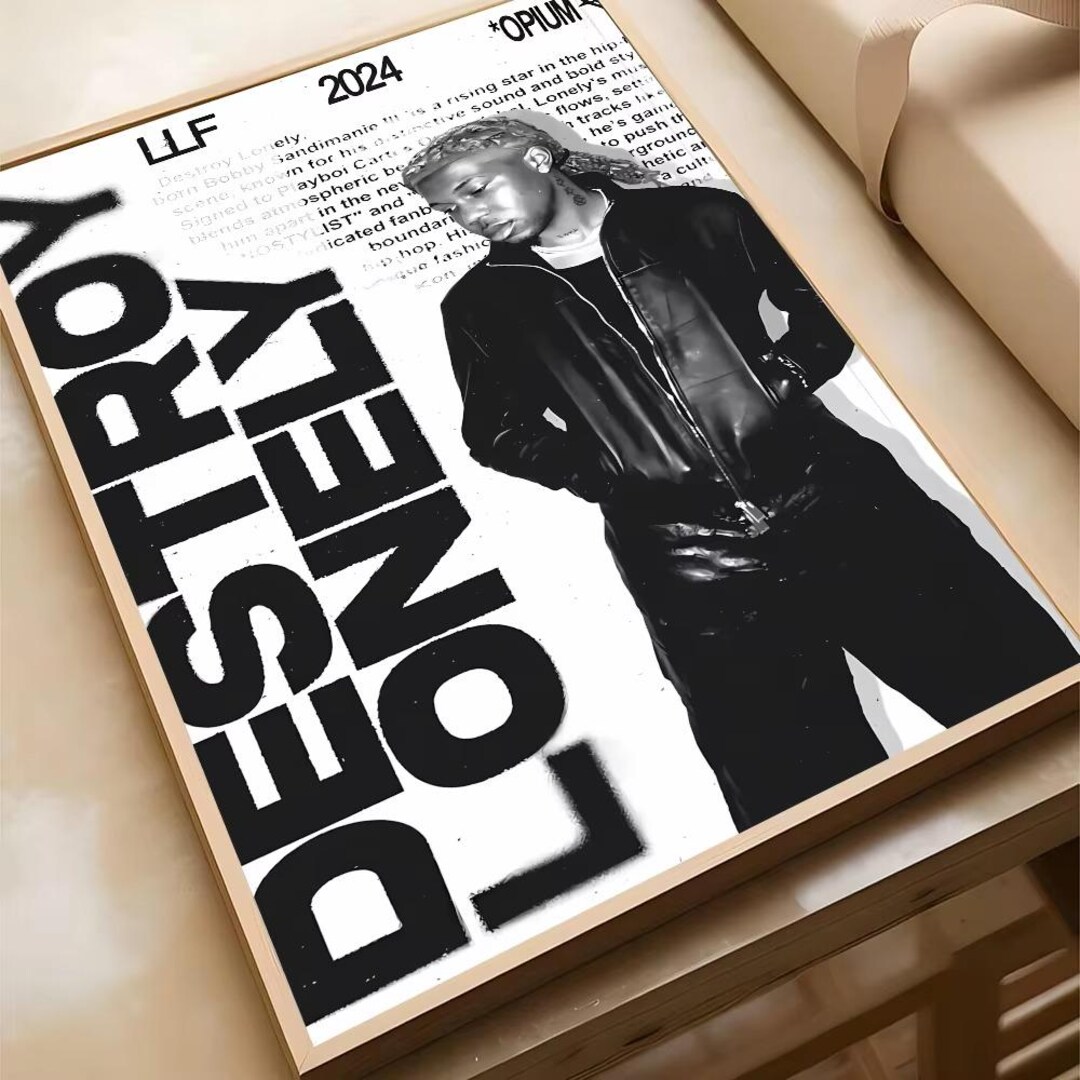 Pop Hip Hop Rapper Destroy Lonely Poster Self-adhesive Art Waterproof ...