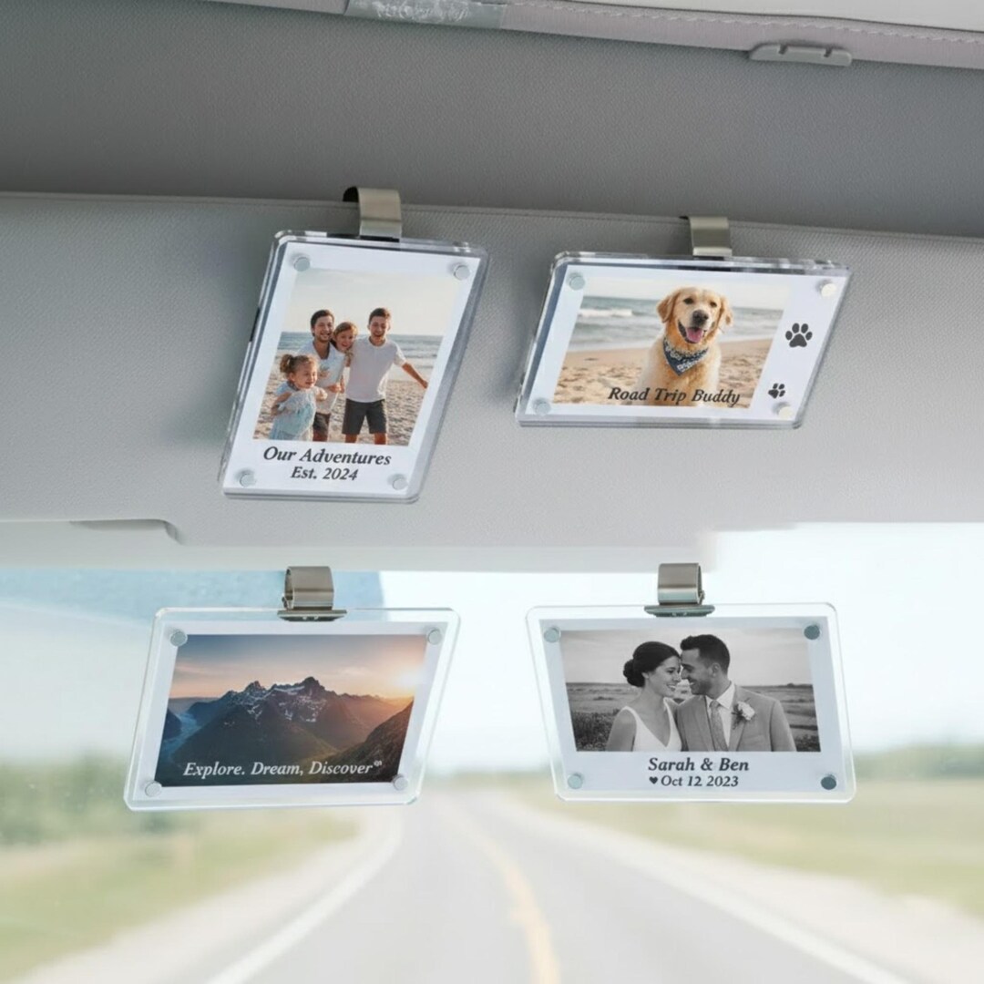 Custom Acrylic Car Visor Photo Clip | Pop Rock Artist Car Visor, Music ...