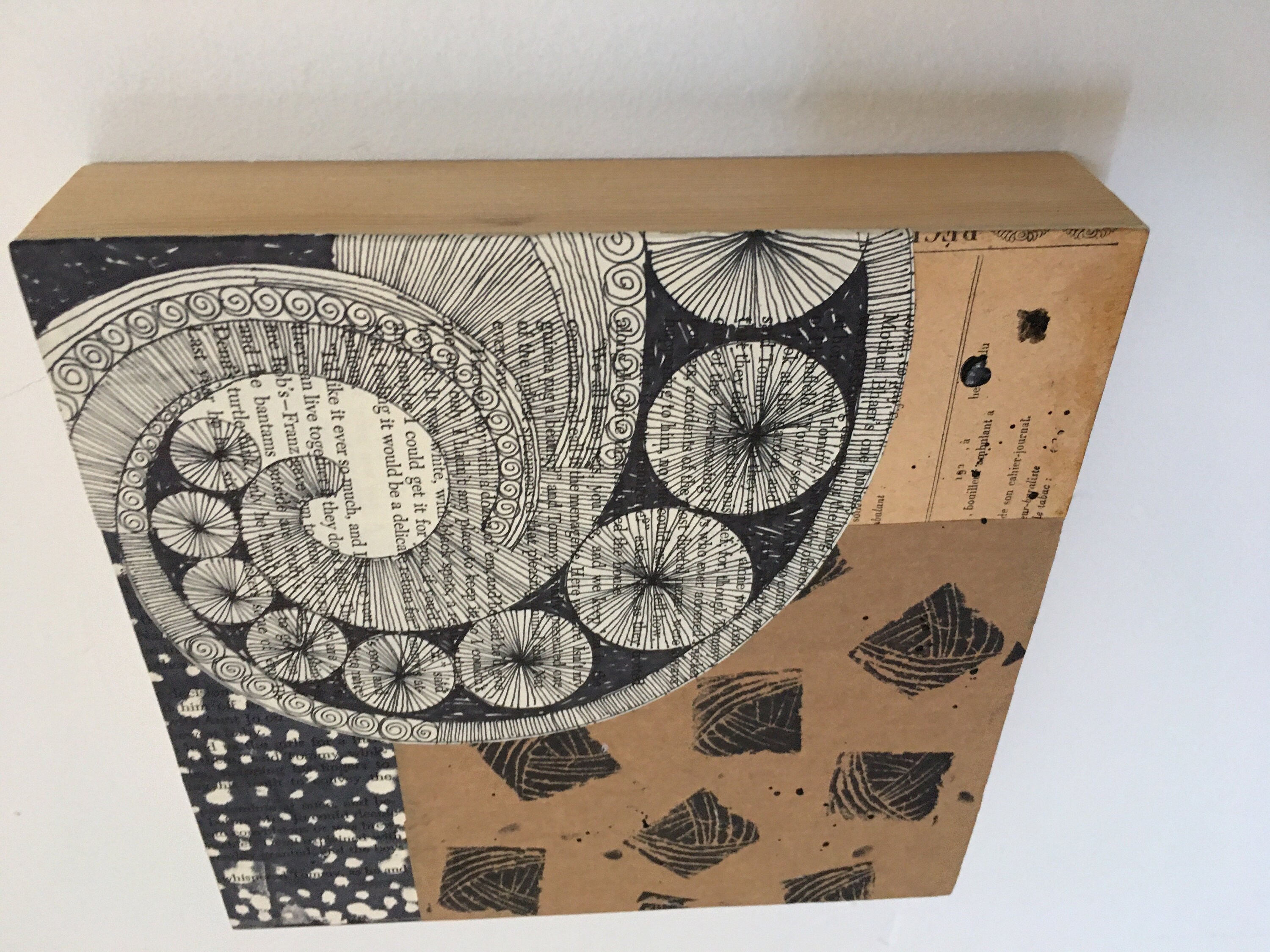 Collage hidden Meaning Japanese Script W/bookbinding Thread FREE ...