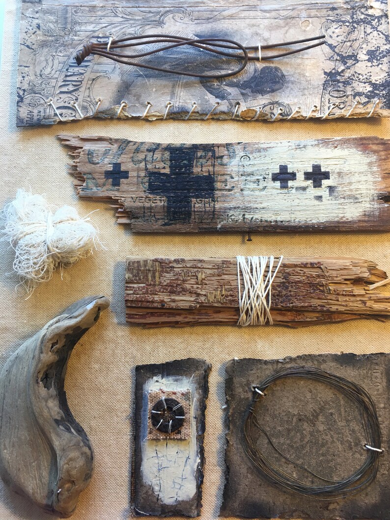Relaxed Rustic Wall Art, Earthy Collage Mixed Media - Etsy