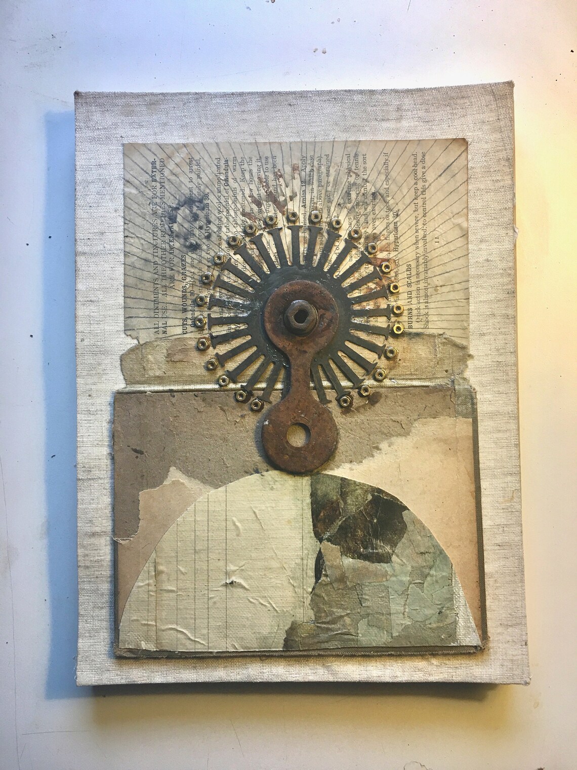 Mixed Media Collage, Unique Rusted Metal Wall Art - Etsy