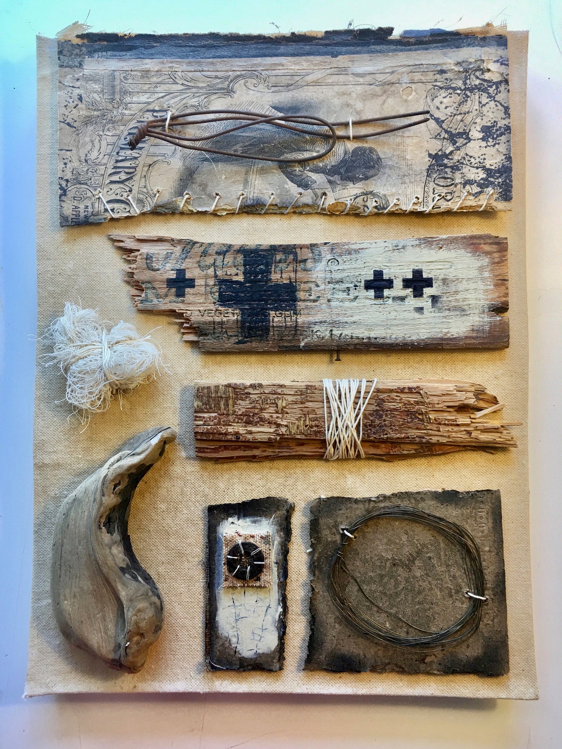 Relaxed Rustic Wall Art, Earthy Collage Mixed Media - Etsy