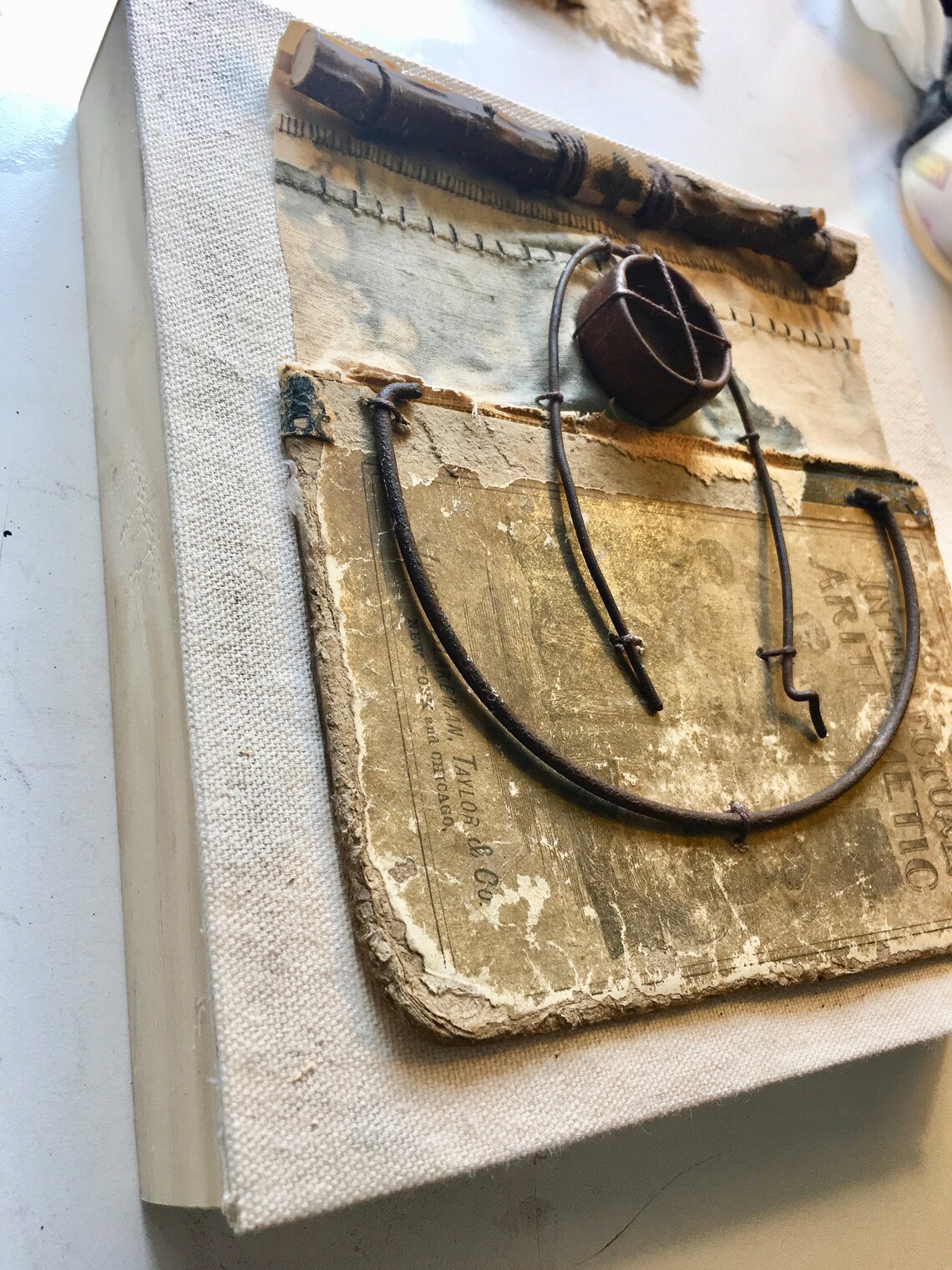 Warm, Earthy Collage, Textured Wall Art - Etsy