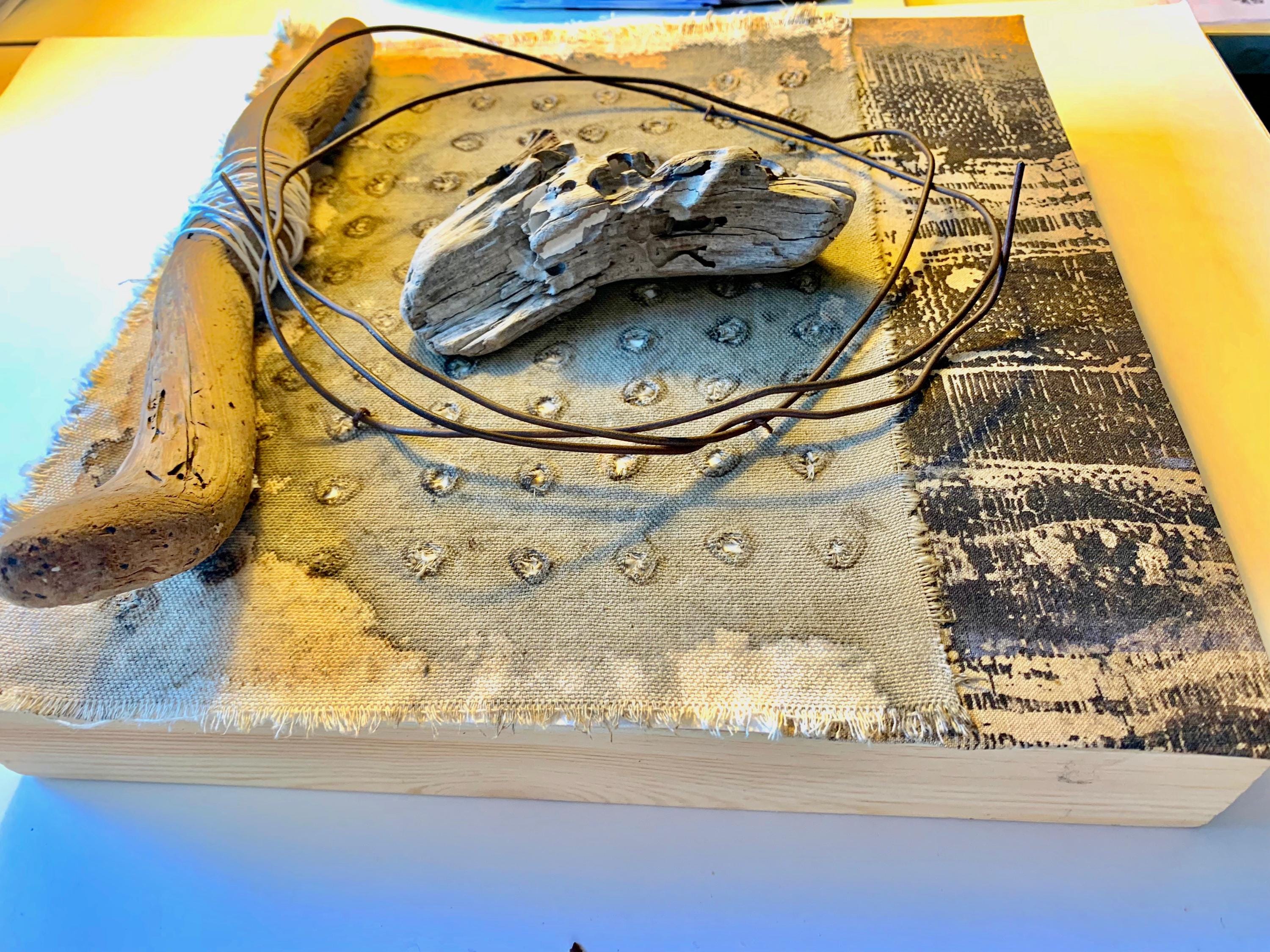 Earthy, Textural 3D Collage With Natural Materials, With a Modern ...