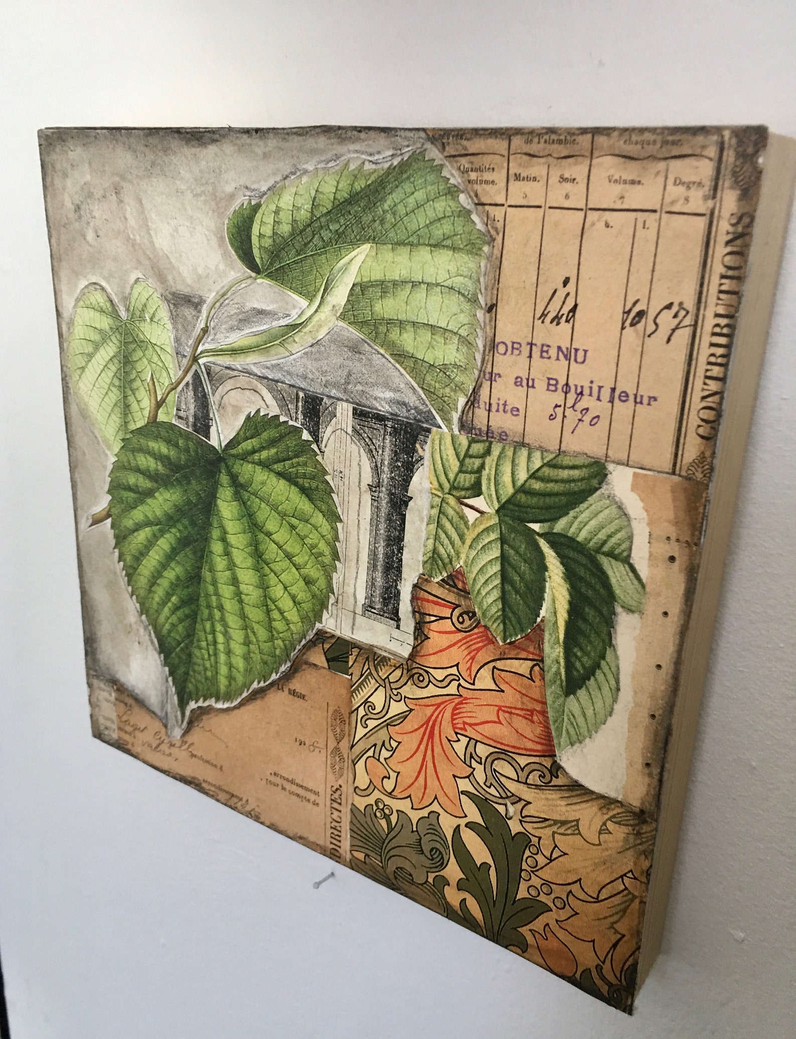 Collage hidden Meaning Japanese Script W/bookbinding Thread FREE ...