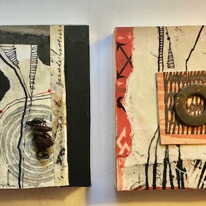 Nine Piece Collage Grid, Mixed Media - Etsy