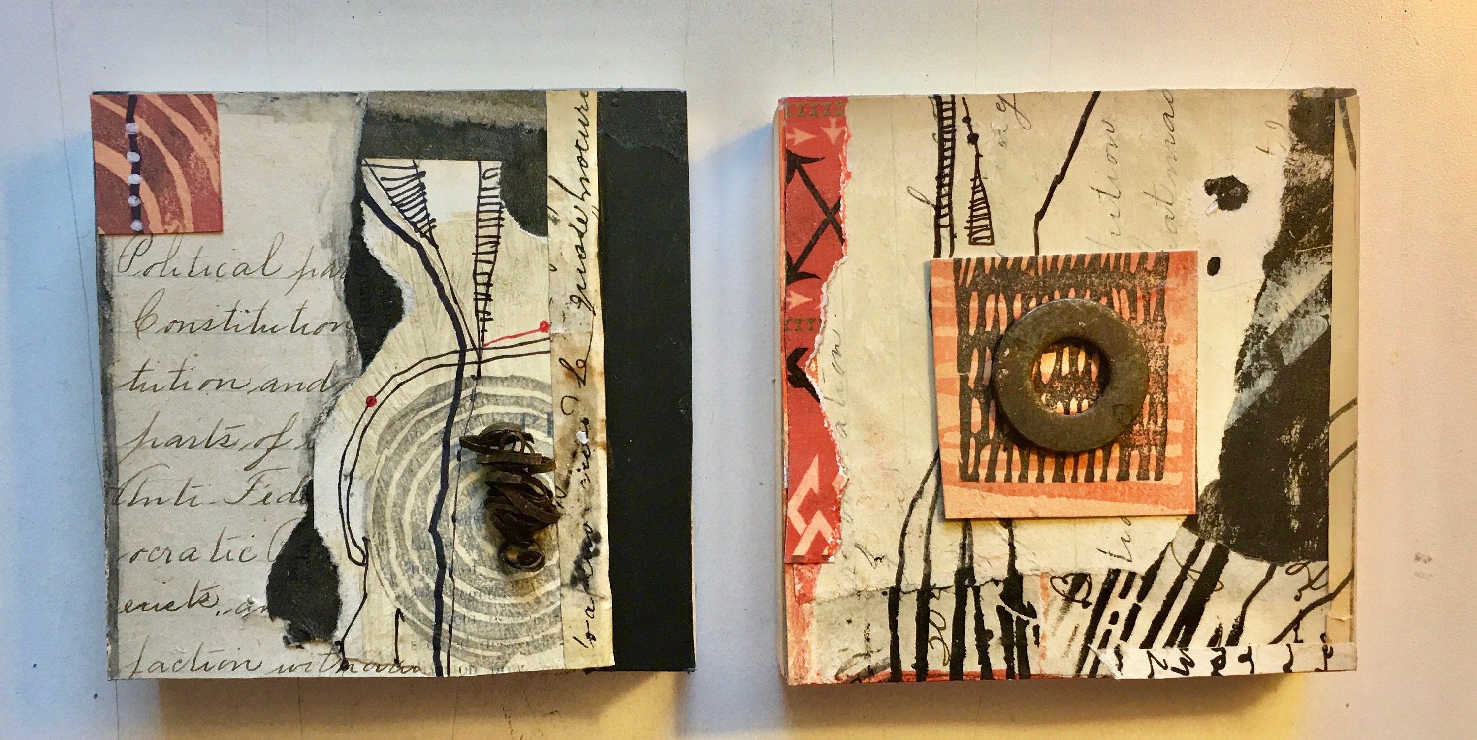 Nine Piece Collage Grid, Mixed Media - Etsy