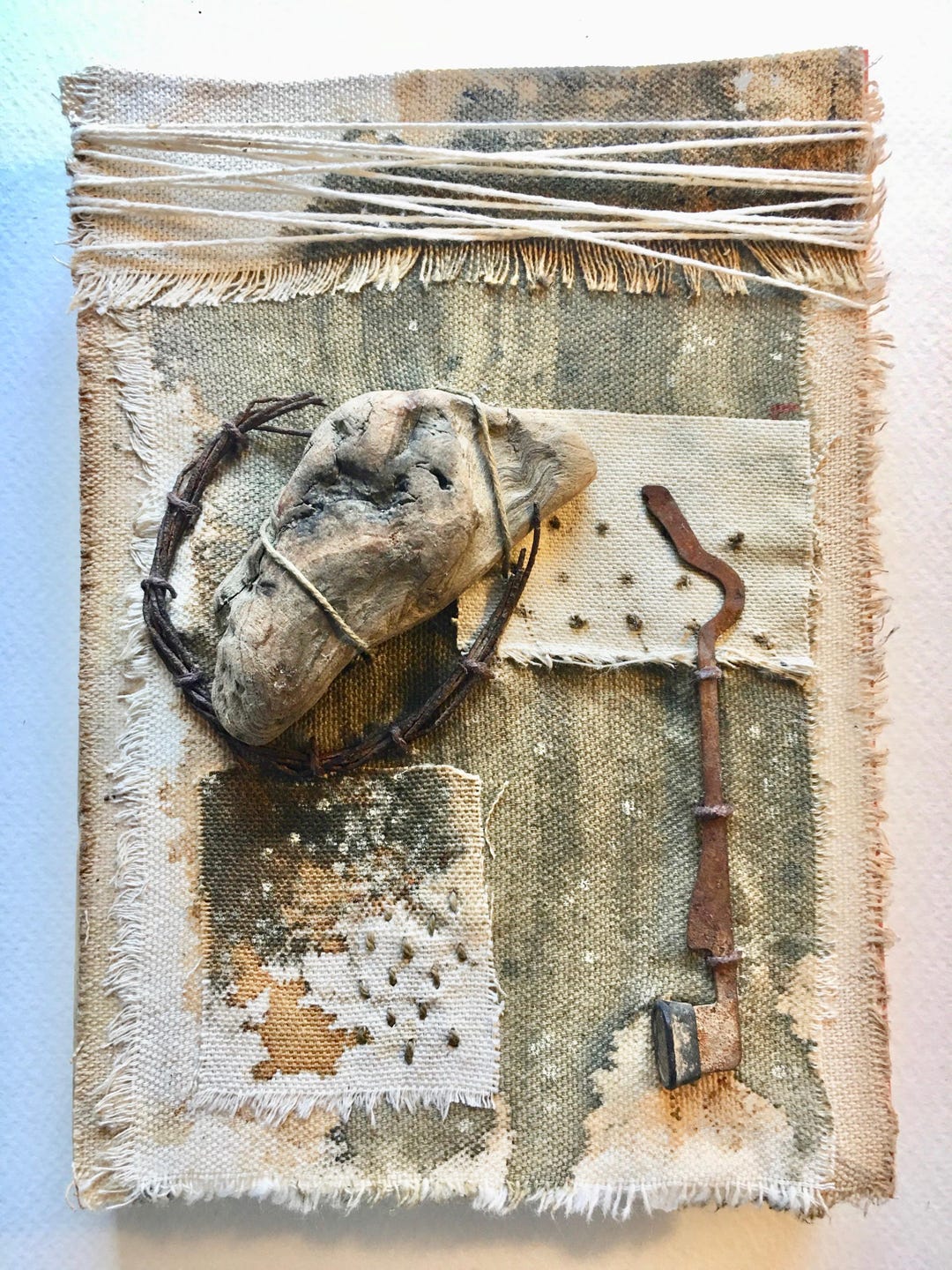 SALE Earthy, Tactile Collage in Neutrals, Organic Vibe, Nature Inspired ...