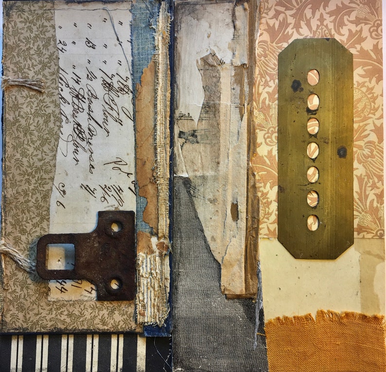 Classic Vintage Style Collage With Texture and 3 D Elements, Earth ...